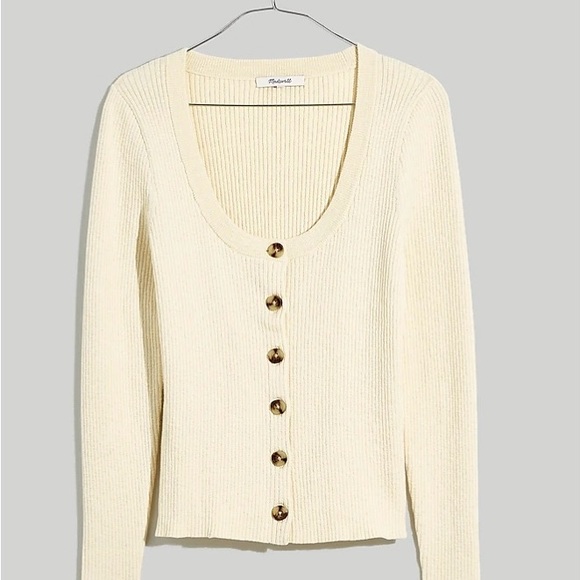 Madewell | Sweaters | Madewell White Button Sweater | Poshmark